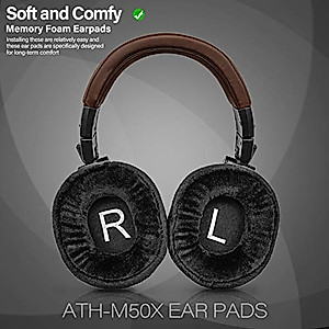 Arctis Ear Cushions - Velour Earpads Compatible with Arctis 7/5/3/1, Arctis Pro, Arctis 9X, Arctis 7X, Arctis 7P, G PRO X, RIG 800 Series, BlackShark V2 X, ATH M50X, M40X, MDR-7506 Headphones