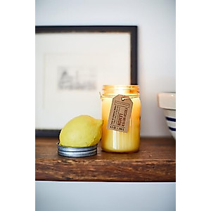 Paddywax Scented Candles Relish Mason Jar with Lid Luxury Artisan Candle, 9.5-Ounce, Fresh Meyer Lemon