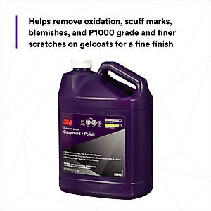 Perfect-It 3M Gelcoat Compound + Polish 30345, Professional Grade, 1 gal (9.09 lb), White