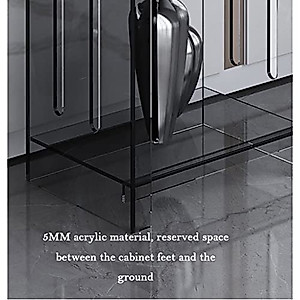 Librero Estantería Clear Acrylic Narrow Bookcase 2 Tier/3 Tier/4 Tier Skinny Open Bookshelf Modern Display Storage Organizer for Living Room Organizer Decor