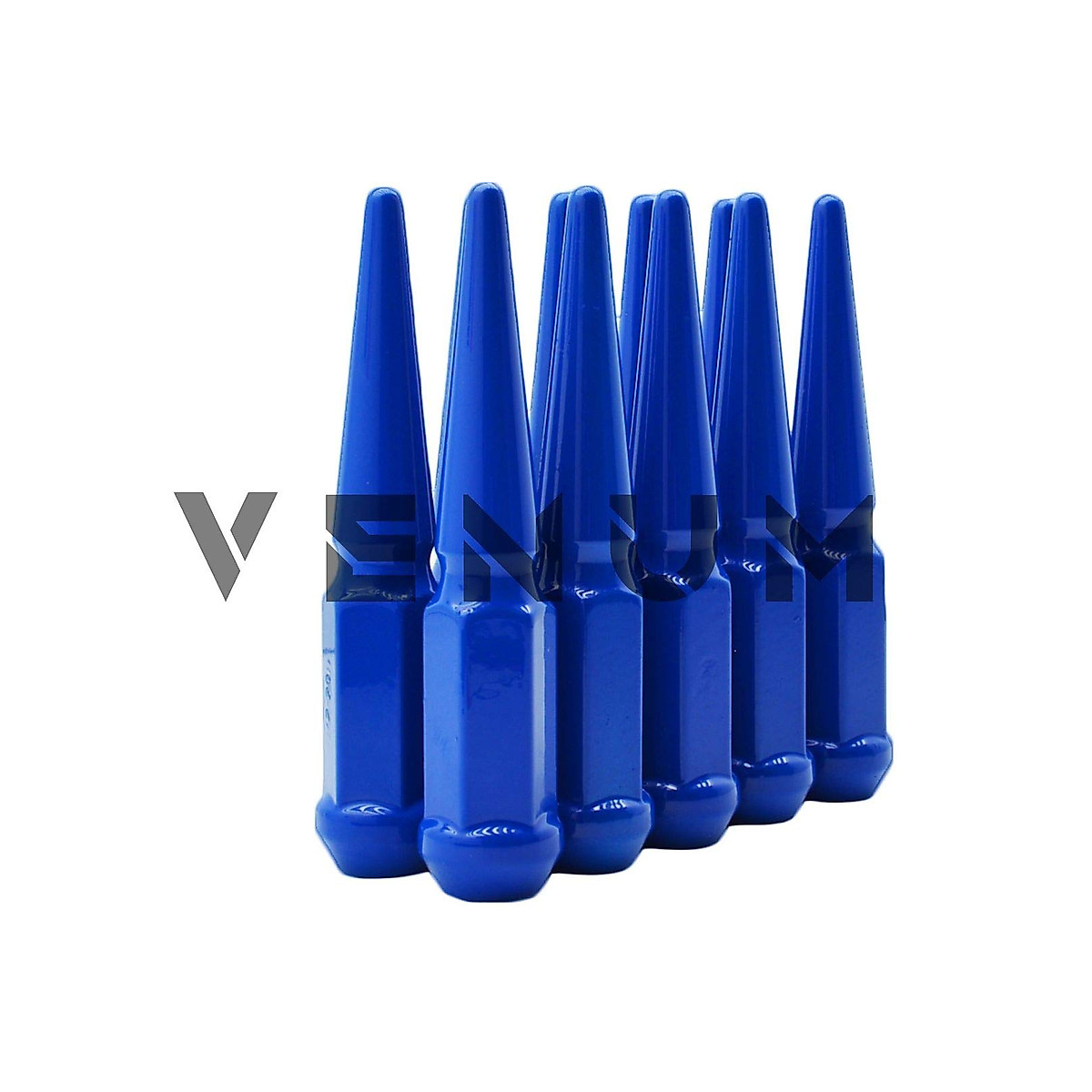 20 Pc M14x1.5 Dodger Blue Spike Lug Nuts - Powder Coated - 4.5" Tall Compatible with Jeep 2011-2020 Grand Cherokee JL Sahara 2020 Gladiator W/Aftermarket Wheels