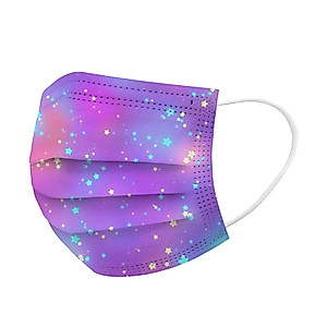 YUGYUJ 50Pcs Kids Face Mask Childrens 3 Ply Non-Woven Protective Breathable Kids Face Mask for Boys Girls Outdoor School (50Pcs Kids Mask A)