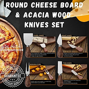 CHOMKIT Charcuterie Boards Set, Premium Bamboo Cheese Board and Knife Set, Meat/Cheese Tray, 23 Entertaining Accessories, Gift for Christmas, Housewarming, Anniversary