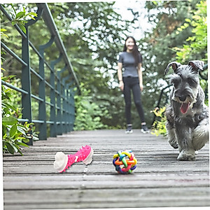 BESPORTBLE 3pcs Pet Teething Toys Dog Play Toy Bone Toy Puppy Teething Bones Dog Dental Toy Dog Cat Biting Toy Dog Molar Toy Pet Biting Toy Pet for Puppies The Chew Pink