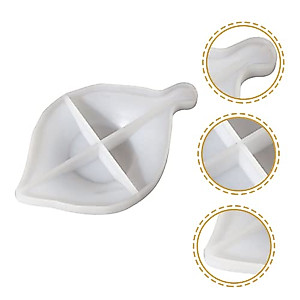 VILLCASE Leaf Saucer Mold Resin Coasters Crystal Decor Hand Mold Resin Plate Moulds DIY Resin Molds Dish Making Molds Epoxy Tray Mold DIY Tray Mold Tray Silicone Mold Silica Gel White Fruit