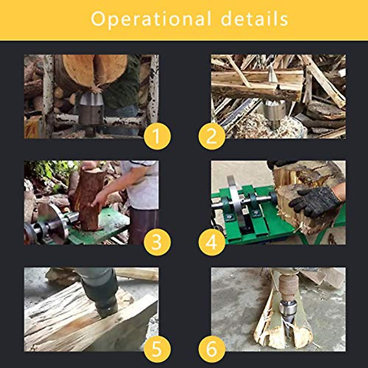 BELUPAID Heavy-duty Drill Bits High-carbon Steel Firewood Splitter Fast Wood Splitting Auger Drill Bits Tools