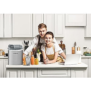 Frigidaire Countertop Ice Maker, Compact Machine, 26 lbs per day, Stainless