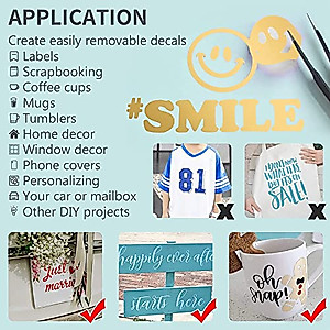 Lya Vinyl Mirror Gold Permanent Vinyl Roll 12" x 6FT Metallic Outdoor Permanent Vinyl for Cricut - Adhesive Vinyl Roll for Home Decor, Party Decoration, Mug, Window