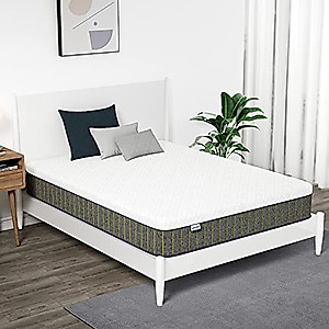 HOXURY Twin Mattress, 10 Inch Hybrid Mattress Twin Size, Memory Foam & Individually Wrapped Pocket Coils Innerspring Mattress in a Box, Pressure Relief & Cooler Sleeping