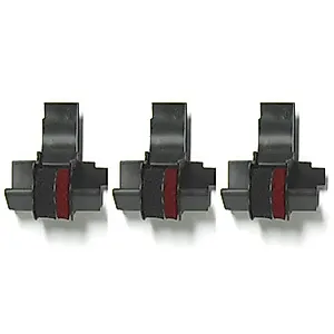 (3 Pack) COMPUMATIC Replacement Calculator Ink Roller Black/Red IR-40T CP13 Compatible with P23-DH V, P23-DHV-3, P27-DH and More