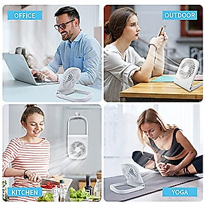 behappi 3 Speed 4800mah portable rechargeable Small Room Air Circulator desktop Fan Quiet 180° Adjustable