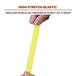 Lanyard with Buckle End, Easily Attaches to Hard Hat, Tools, or Small Valuables, Weight Capacity 2lbs, Ergodyne Squids 3150,Lime