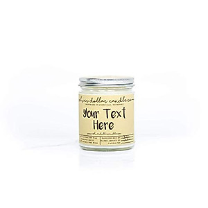 Personalized 8oz/16oz Handmade 100% Soy Wax Scented Candle by Silver Dollar Candle Co.