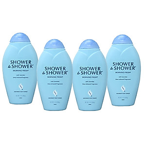 Shower to Shower Absorbent Body Powder, Morning Fresh with Lavender, 13-Ounce Bottles (Pack of 4)