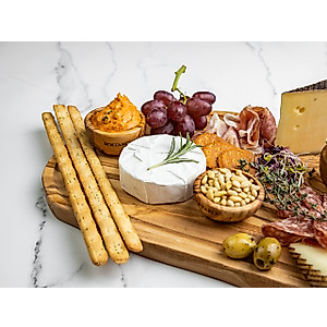 SOLTAKO 4 mini dip bowls set of olive wood - tapas bowls set - small Mediterranean bowl for olives & BBQ sauces - dip bowl for - Ø 6 c