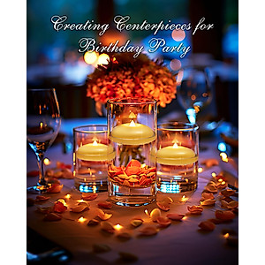 Homemory 24 Pack 3” Flameless Led Floating Candles, 200 Hour Battery Operated Flickering Waterproof Tealights for Cylinder Vases, Centerpieces at Wedding, Party, Pool, Holiday (Ivory Base)