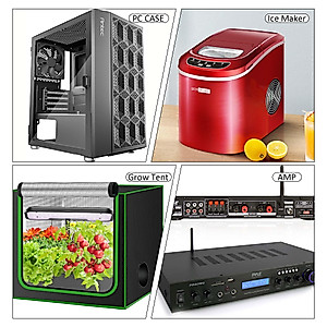 3-Pack 120mm 12V DC High Airflow Computer PC Case Fan 120x120x25mm Triple 3Pin 4.72inch Dual Ball Bearing Brushless Exhaust Cooling Fan for Mining Rig Frame Rack Air Miner PSU with Metal Guard 3000RPM