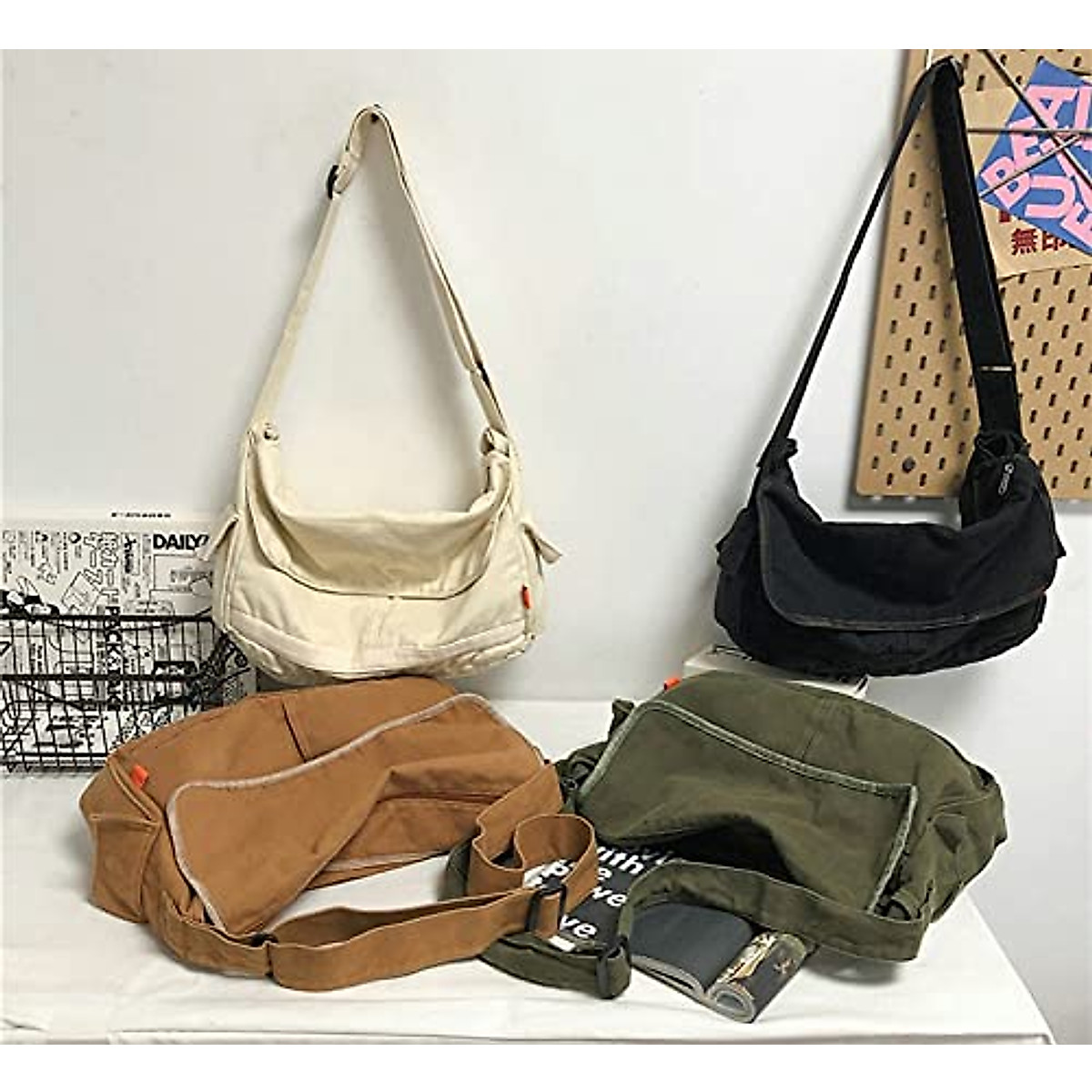 Hobo Bag for Women Canvas Tote Bag Messenger Bag Large Shoulder Bag Cute Crossbody Bag Satchels Bag Handbag College Bag 2023