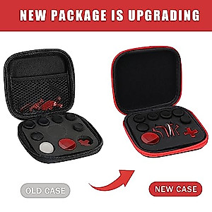 13 in 1 Metal Thumbsticks for Xbox One Elite Series 2, Elite Series 2 Controller Accessory Parts, Gaming Accessory Replacement, Metal Mod 6 Swap Joystick, 4 Paddles, 2 D-Pads, 1 Tool (Plating Red)