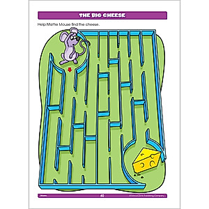 School Zone - Mazes Workbook - 64 Pages, Ages 4 to 6, Preschool, Kindergarten, Maze Puzzles, Wide Paths, Colorful Pictures, Problem-Solving, and More (School Zone Activity Zone® Workbook Series)