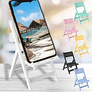 YUUAND Folding Mobile Phone Holder Chair-Shaped Mobile Phone Holder Multi-Angle Desktop Phablet Multifunctional Convenient Mobile Phone Holder