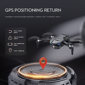 Dynoson GPS Professional Drones with 4K HD Camera for Adults Beginners, 2 Batteries for 50 Minutes Long Flight Time,5G Transmission WiFi FPV and Long Control Range Drone with Brushless Motor and Optical Flow Positioning,Auto Return Home,Intelligence Follo