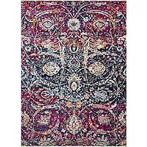 Justina Blakeney x Loloi Silvia Collection SIL-05 Midnight / Fuchsia 9'-3" x 13'-3" Area Rug