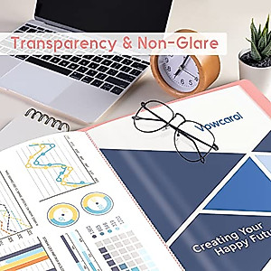 11x17 Portfolio Presentation Book - Art Portfolios 11x17 Binder with 40 Plastic Sleeves for Displaying 80 Pcs 11 x 17" Paper, Artwork, Prints or Posters - Pink