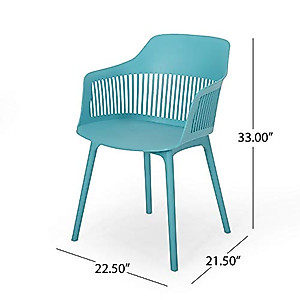 Christopher Knight Home Ladonna Outdoor Dining Chair (Set of 2), Teal