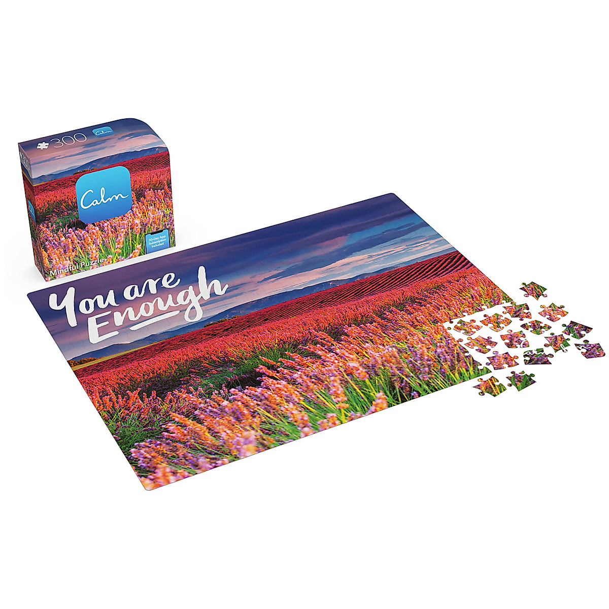 300-Piece Calm Jigsaw Puzzle for Relaxation, Stress Relief, and Mood Elevation, for Adults and Kids Ages 8 and up, You are Enough