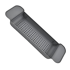 Expandable Bathtub Caddy Tray, Multifunction Bath Organizer Rack Holder for Candle Towel Book Phone Storage(Grey)