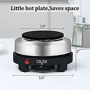 Artilife 500W Small Electric Hot Plate, Multi-Function Portable Stove Kitchen Cooktop Electric Heater for Home 110V