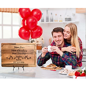 Anniversary, Christmas Gifts for Couple, Engraved Wedding Gifts for Bride and Groom, Personalized Wooden Gifts for Newlyweds, Valentines Day Gifts for Husband, Wife, Custom Gifts for Engagement