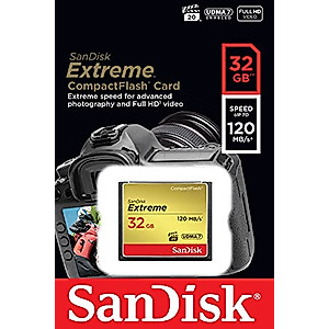 SanDisk 32GB Extreme CompactFlash Memory Card UDMA 7 Speed Up To 120MB/s - SDCFXSB-032G-G46