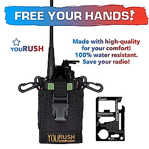 youRUSH UV-5RUSH Iron Advanced BAOFENG UV-5R 8W Tri-power Dual Band Two-Way Radio VHF UHF with Extended BL-5 2800mAh Battery CHIRP Programmable Handheld Radio Baofeng