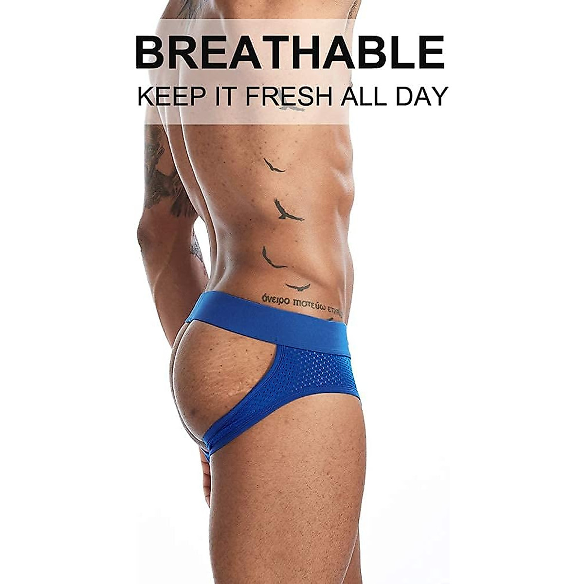 SKYSPER Men's Jockstrap Underwear Mesh Breathable Jock Strap