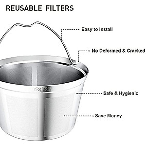 Nicelucky Bunn coffee filter reusable 8 10 12 cup basket replacement filter-stainless steel Permanent coffee filter Suitable for BUNN coffee brewer