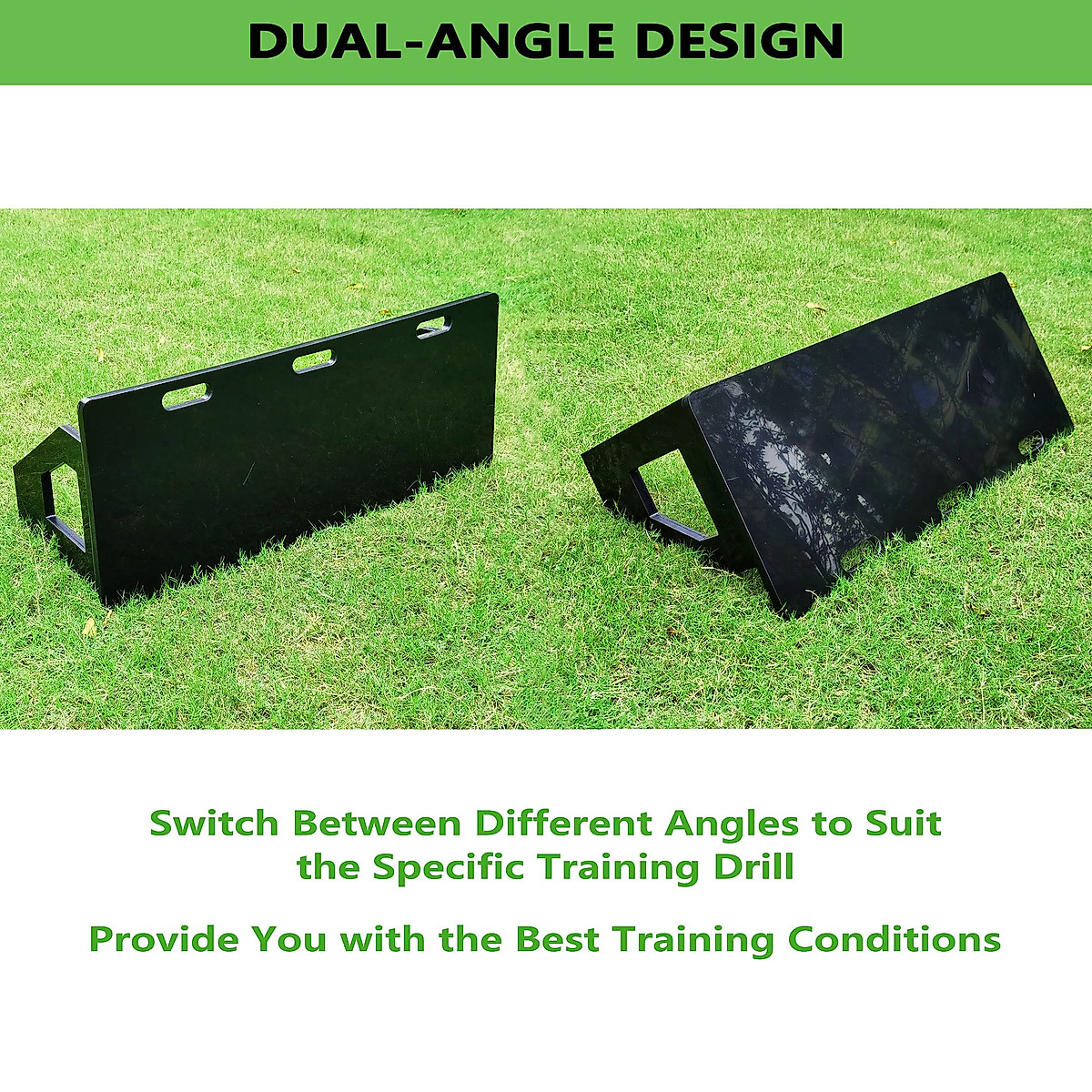 PROLEE Soccer Rebounder Board 42"X18" Foldable Soccer Wall with 2 Angles Rebound Board for Passing & Shooting Practice, Black