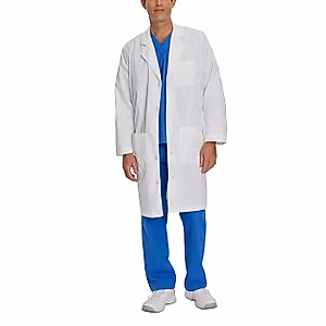 Landau mens Landau Scrub Zone Unisex Relaxed Fit 2-pocket Drawstring Cargo Scrub Pants 85221 Medical Lab Coat, White, 44 US