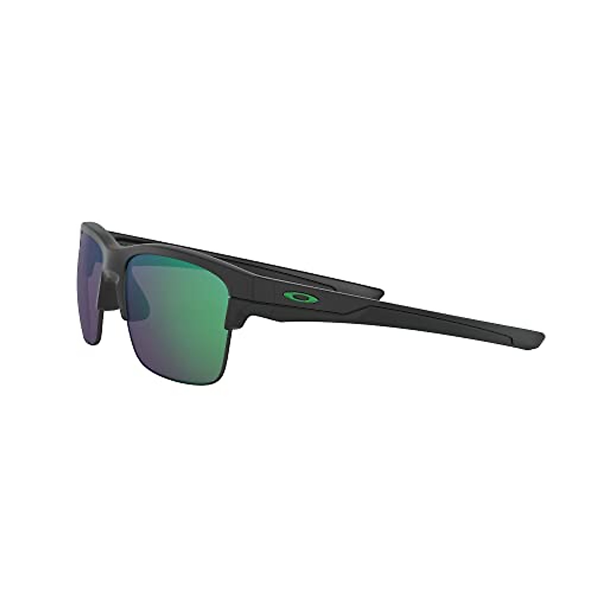 Oakley Men's OO9316 Thinlink Rectangular Sunglasses, Matte Black/Jade Iridium, 63 mm
