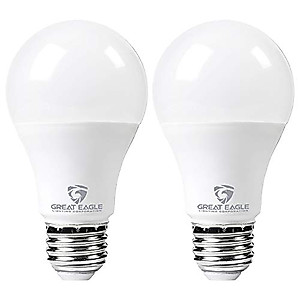 Great Eagle Lighting Corporation Super Bright 150W-200W LED Light Bulb 2600 Lumens, A21 Non-Dimmable 5000K Daylight, High Lumen, UL Listed (Pack of 2)
