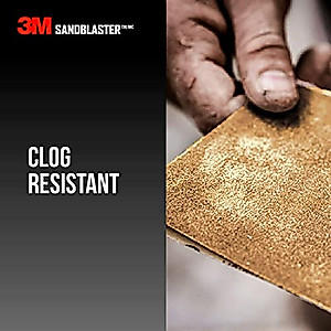 3M 11060-G-6 Sandblaster Sandpaper with No-Slip Grip Backing, Gold, 3-2/3 in. x 9 in, 60 Grit, 6 Sheets/Pack, 10 Count