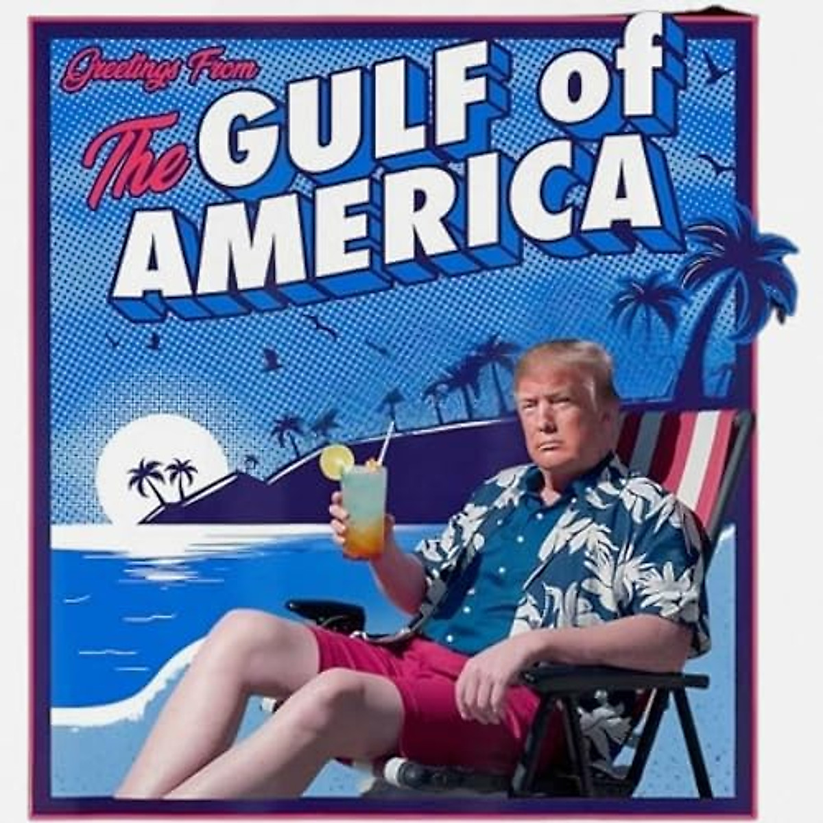 CafePress Gulf Of America Trump 2025 Insulated Wine Tumbler 12 oz