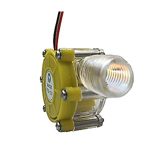 SAVEMORE4U18 10W Water Turbine Generator Micro Hydroelectric DIY LED Power DC 12V Water Flow Generator (Yellow)