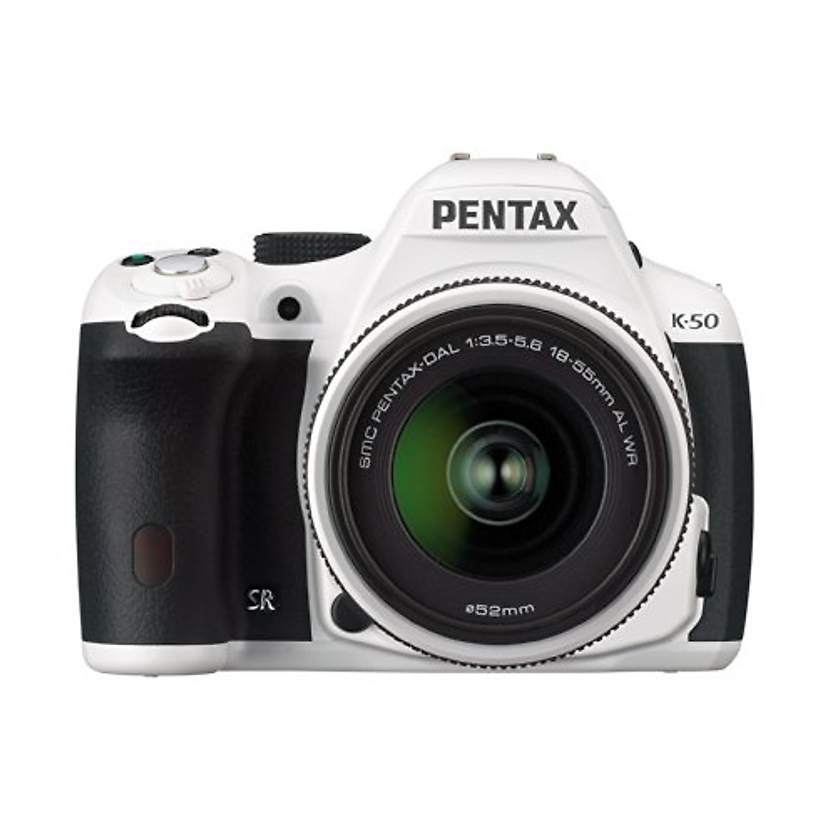 Pentax K-50 16MP Digital SLR Camera Kit with DA L 18-55mm WR f3.5-5.6 and 50-200mm WR Lenses (White)