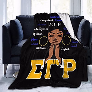 Beyli Sigma Gamma Rho Blanket - 50" X 40" Throw Blanket for Her Or Girlfriend, Sigma Gamma Rho Sister Gift