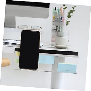ULTECHNOVO 2pcs Message Parcel Shelf Monitor Side Panel Memo Notes Boards Memo Pad Monitor Message Memo Board Note Board Clear Stand Memo Message Board Screen Side Acrylic The Side