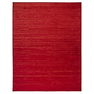 SAFAVIEH Adirondack Collection Area Rug - 8' x 10', Red & Grey, Modern Ombre Design, Non-Shedding & Easy Care, Ideal for High Traffic Areas in Living Room, Bedroom (ADR113Q)
