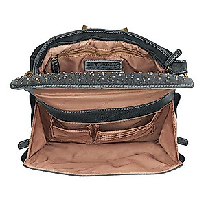 Gun Tote'n Mamas womens Tote'n (Grey) Distressed Buffalo Leather Crossbody Organizer Purse by Gun Tote n Mamas, Grey, Medium US