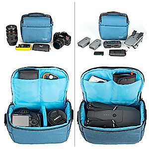 Dulepro Camera Bag, SLR DSLR Waterproof and Anti-Shock Theft Camera Case, Vintage Padded Camera Shoulder Bag for Women and Men